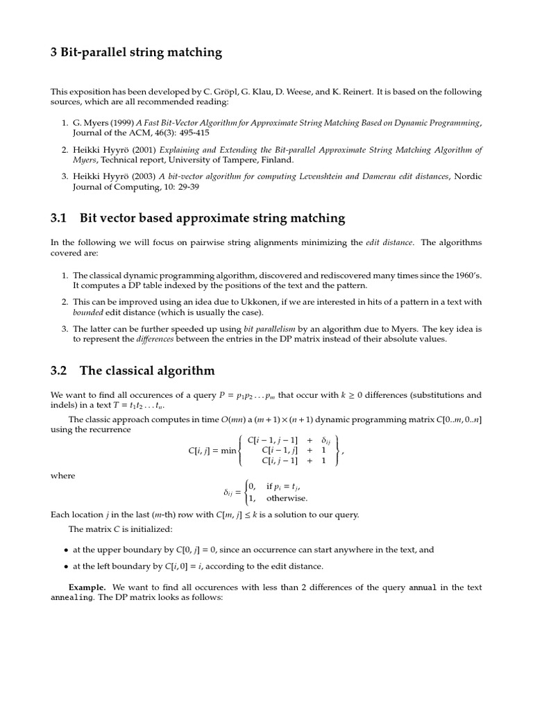 03 Myers Bit Vector | PDF | Sequence | Mathematical Logic