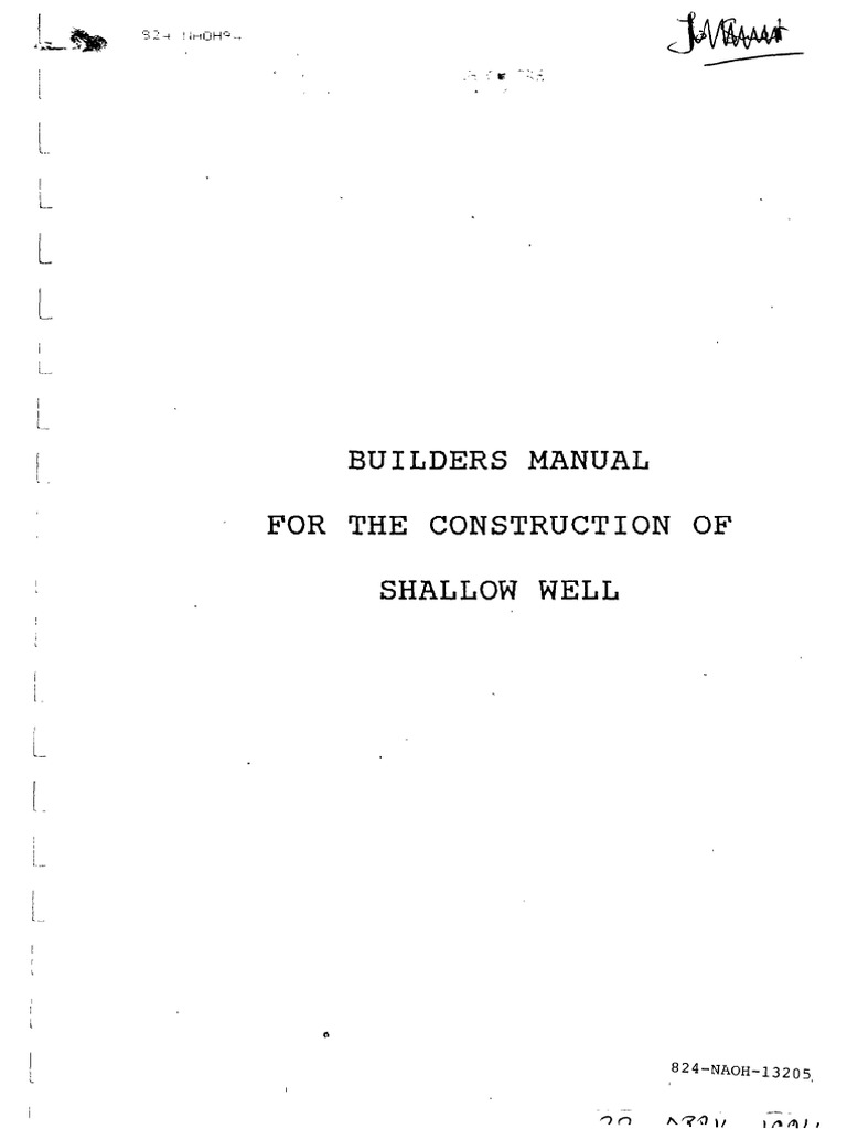 Shallow Well Construction | PDF | Concrete | Brick