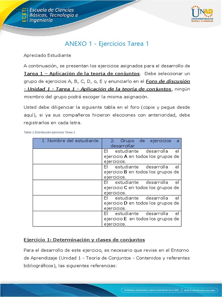 Anexo 1 - Ejercicios Tarea 1 | PDF | Hospital | Matemáticas