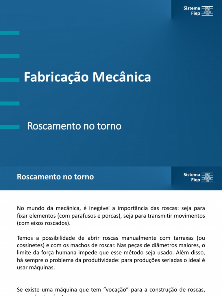 Roscamento de Rosca Triangular no Torno | PDF | Casa e Jardim ...