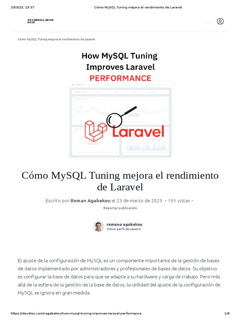 Cómo MySQL Tuning Mejora El Rendimiento de Laravel | PDF