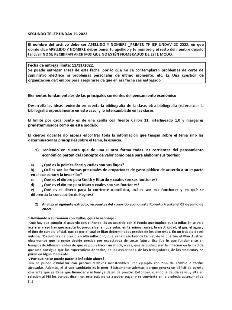 Medero Macarena Ayelen - SEGUNDO TP IEP UNDAV 2C 2022 | PDF