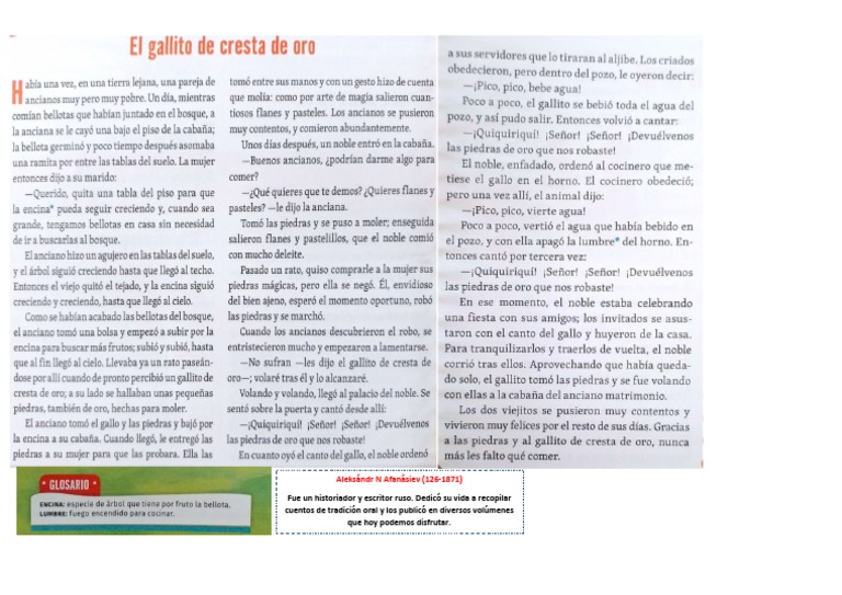 Cuento El Gallito... | PDF