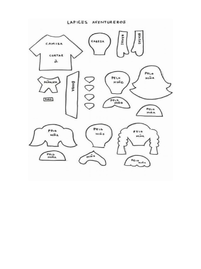Moldes Cabeza Niño y Niña Aventurero | PDF