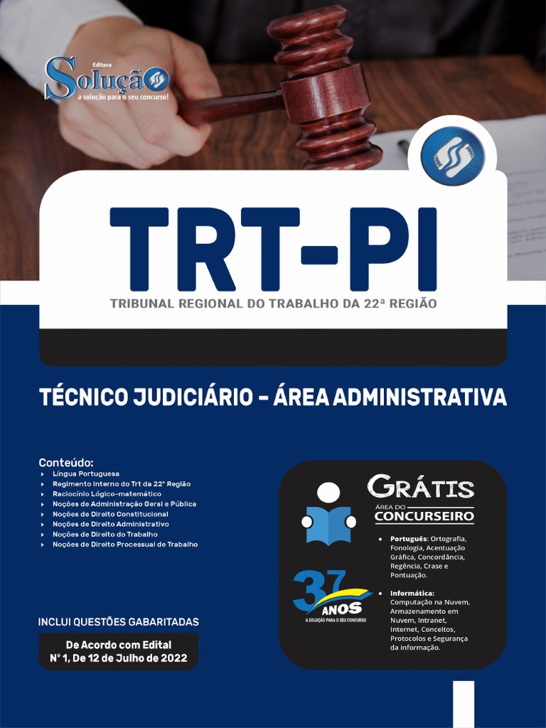 TRT Pi | PDF | Estresse (Linguística) | Férias trabalhistas