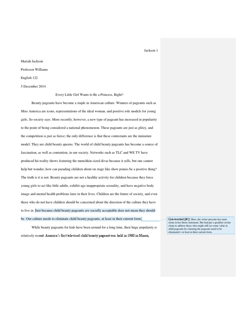 Toulmin Argument - Sample Essay | PDF | Eating Disorder