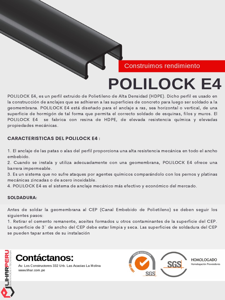 FT Lihar Peru Polylok 4 | PDF | Soldadura | Construcción