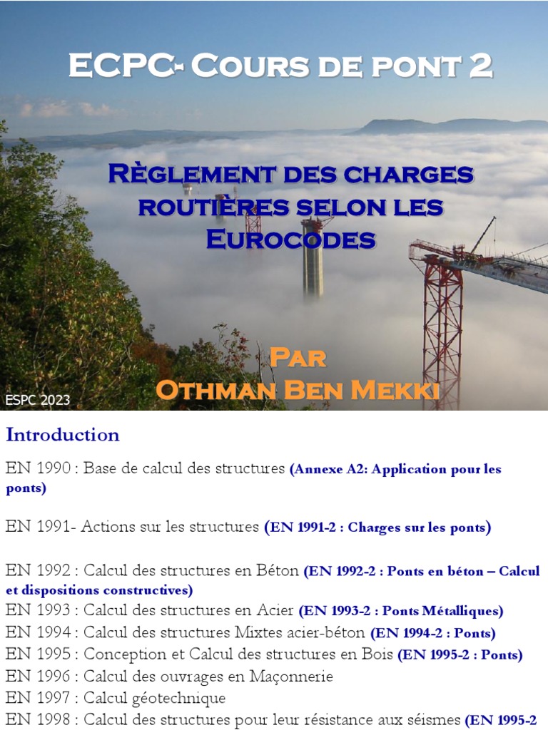 ECPC-Cours de Pont 2: Règlement Des Charges Routières Selon Les ...