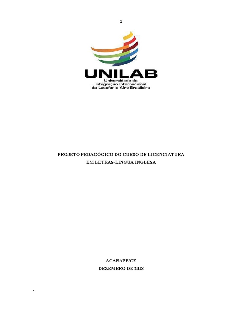 PPC Letras-Língua Inglesa | PDF | Pedagogia | Interdisciplinaridade