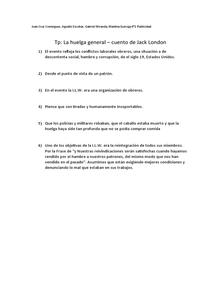 TP Jack London | PDF