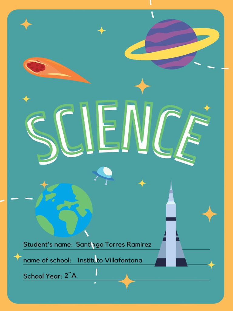 Green and White Kawaii Science School Subject Book Cover | PDF