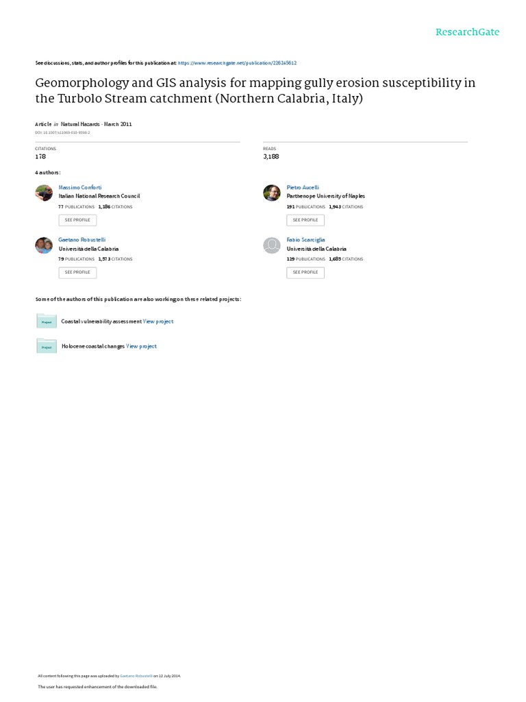 Map Gully Erosion Susceptibility Using Geomorphology & GIS | PDF ...
