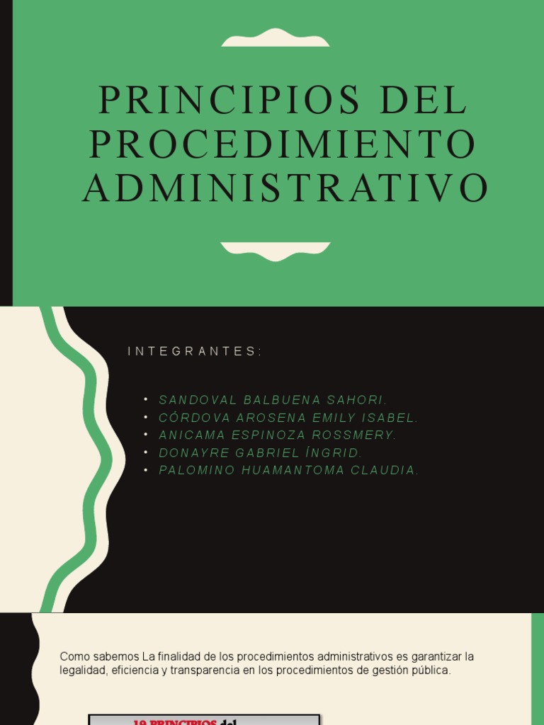 Principios Del Procedimiento Administrativo | PDF
