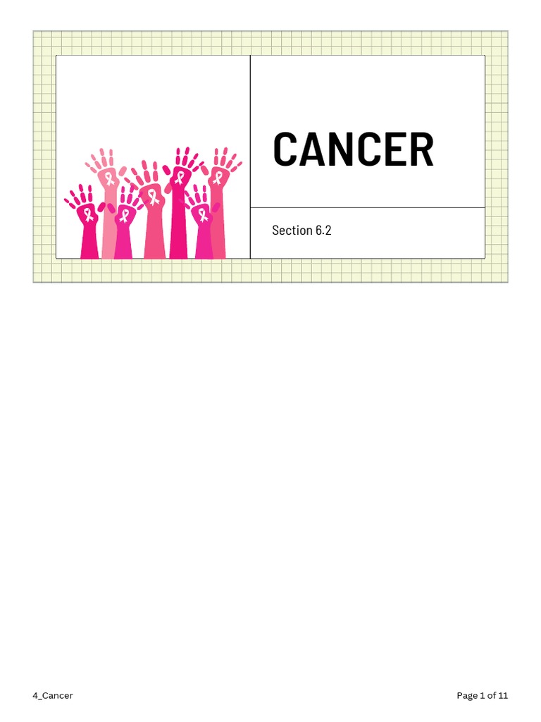 Intro To Cancer PPT (Gr. 9 Science) | PDF | Mutation | Dna