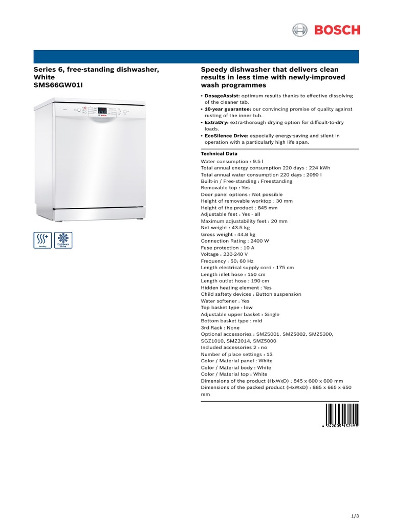 Bosch Dishwasher User Manual