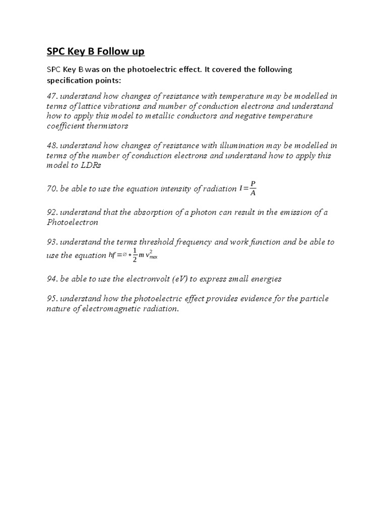 SPC Key B Follow Up | PDF