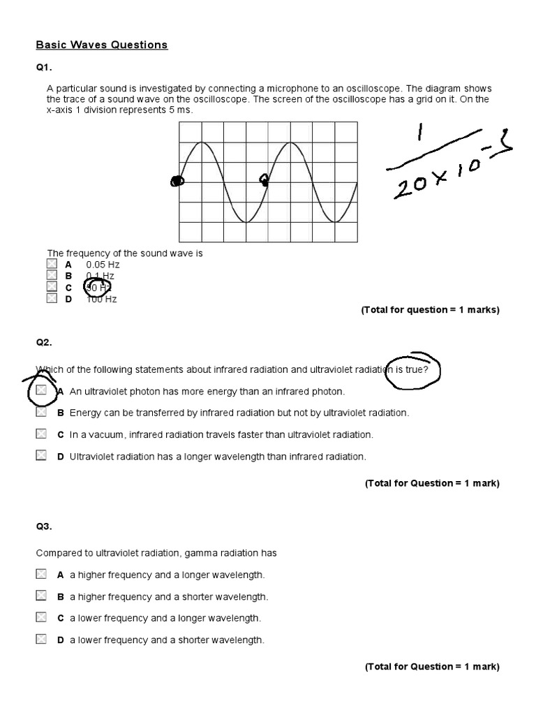 Basic Waves Questions | PDF