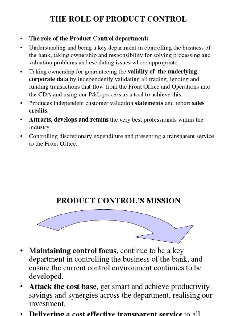 What Is Product Control | PDF | Valuation (Finance) | Income Statement