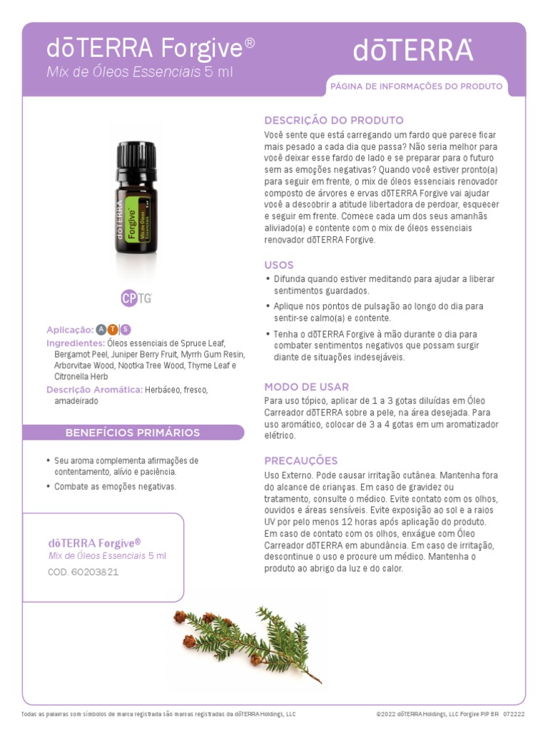 Doterra Forgive Oil | PDF