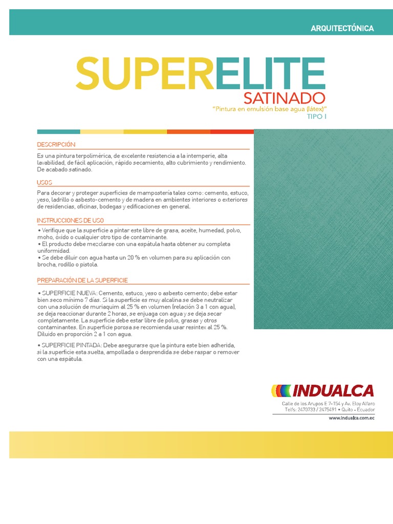 Satinado | PDF | Pintar | Materiales