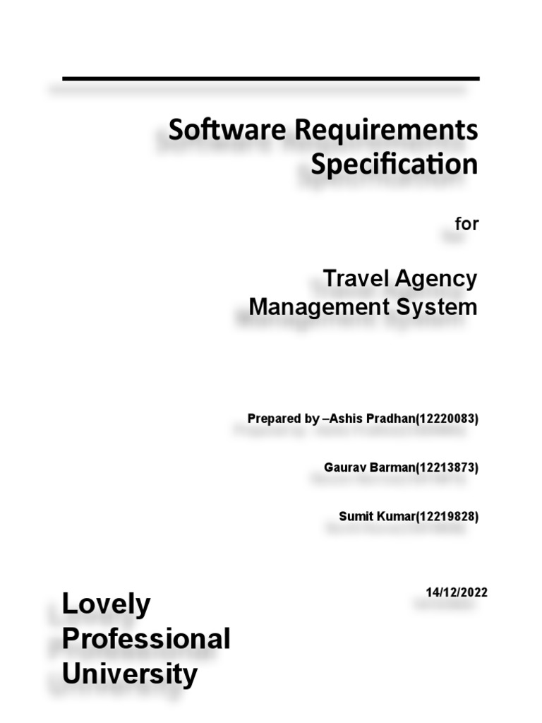 Travel Agency Management System | PDF