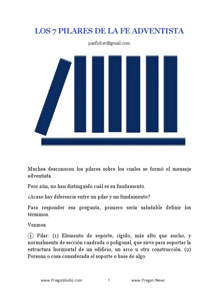 Los 7 Pilares de La Fe Adventista | PDF