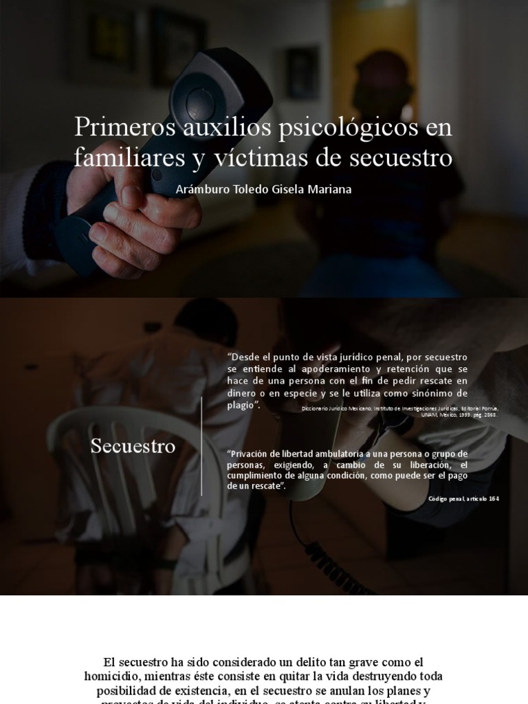 Primeros Auxilios Psicológicos en Familiares y Víctimas de Secuestro | PDF