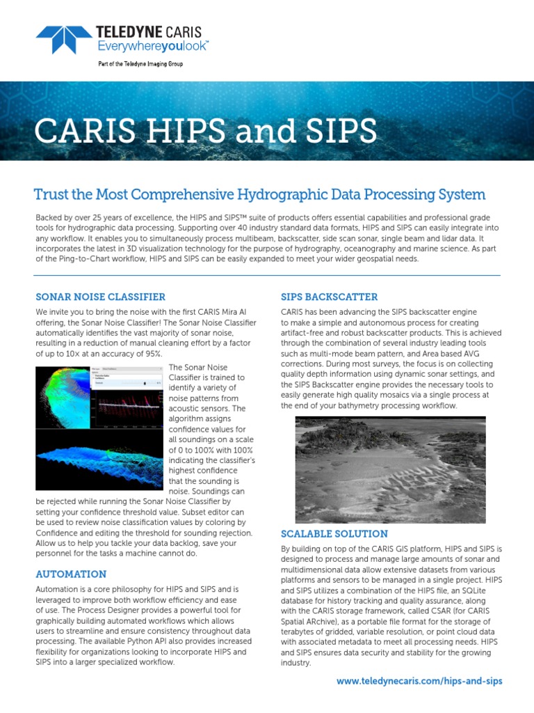 CARIS HIPS and SIPS Datasheet | PDF | Data | Computing