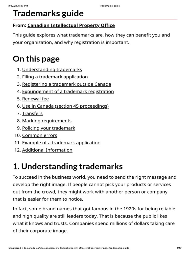 Trademarks guide | PDF