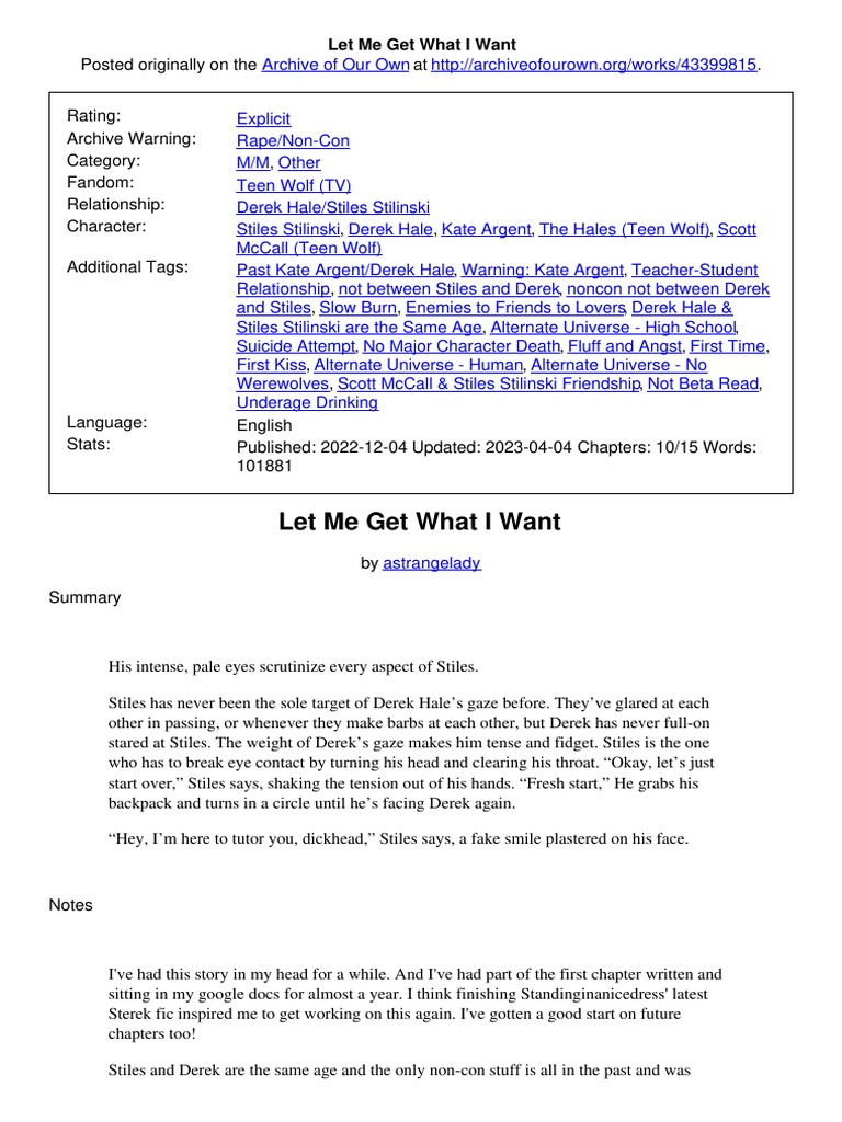 Let Me Get What I Want | PDF