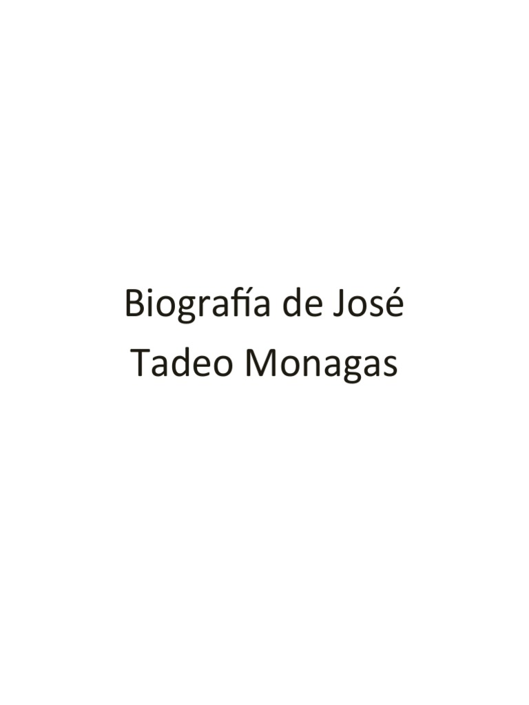Biografia de Jose Tadeo Monagas | PDF | Venezuela