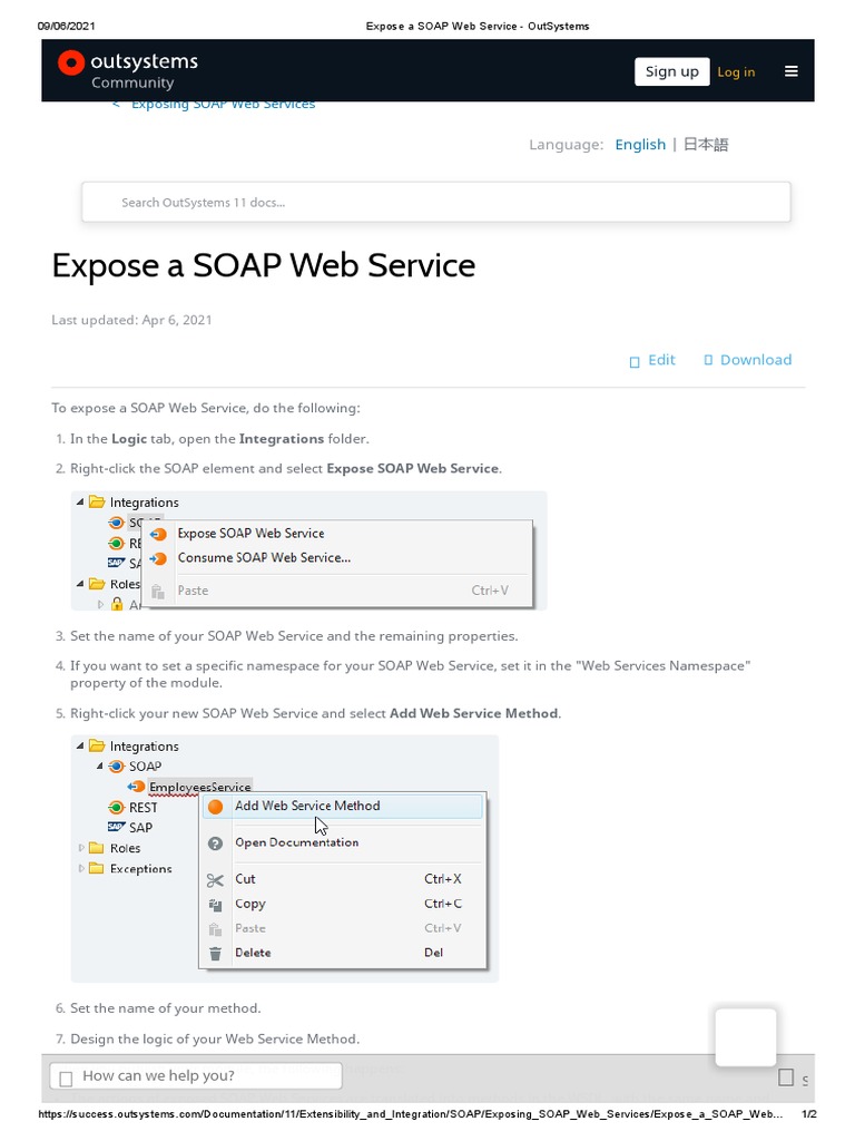 Expose A SOAP Web Service - OutSystems | PDF | Soap | Web Service