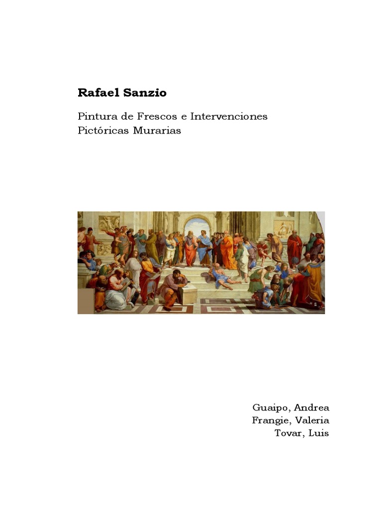 Rafael Sanzio: Pintura de Frescos e Intervenciones Pictóricas Murarias ...