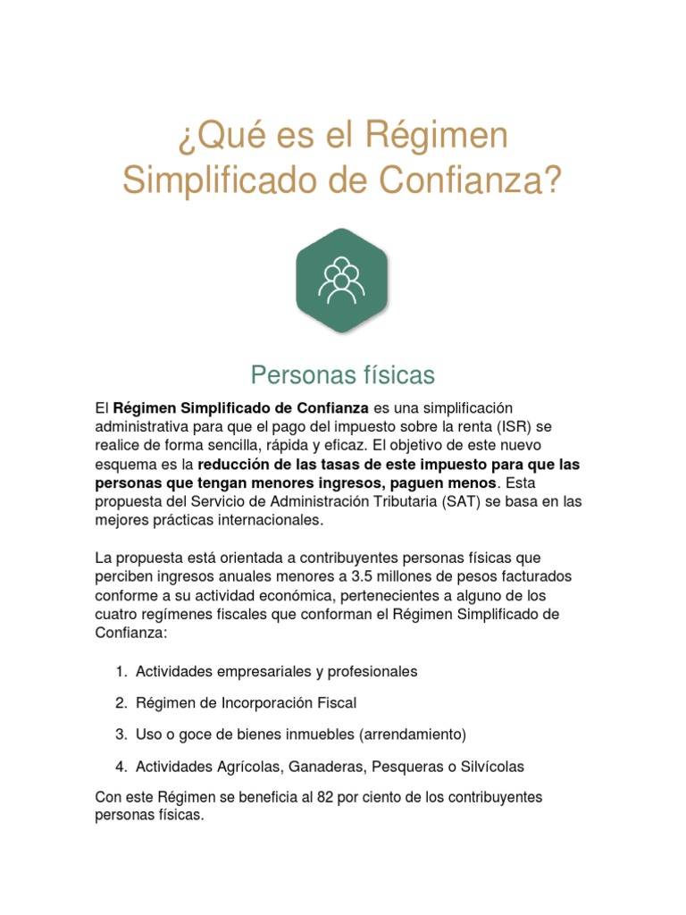 Régimen Simplificado de Confianza | PDF