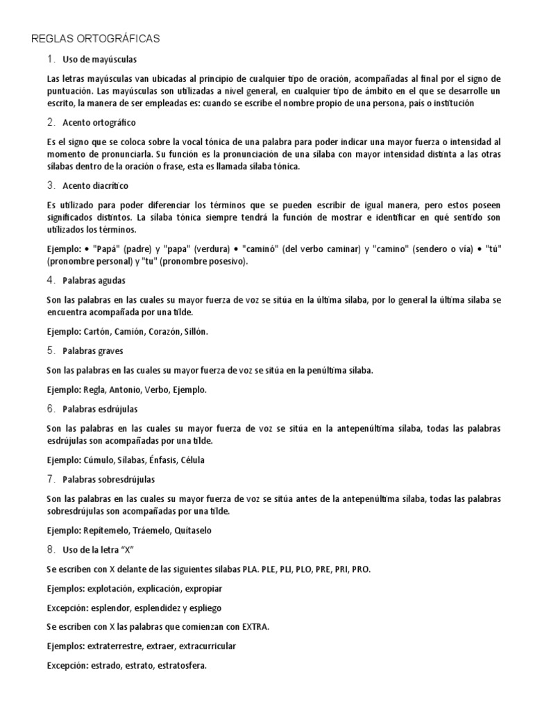 Reglas Ortográficas Ftos de Inv | PDF | Lingüística | Fonética