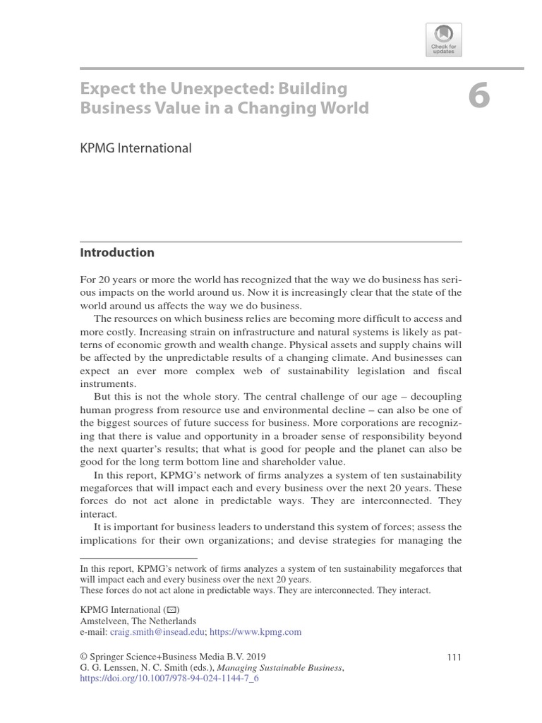 Gilbert G. Lenssen, N. Craig Smith - KPMG | PDF