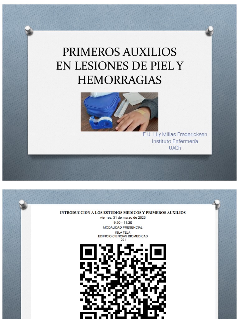 Primeros Auxilios en Lesiones de Piel y Hemorragias | PDF | Herida | Quemar