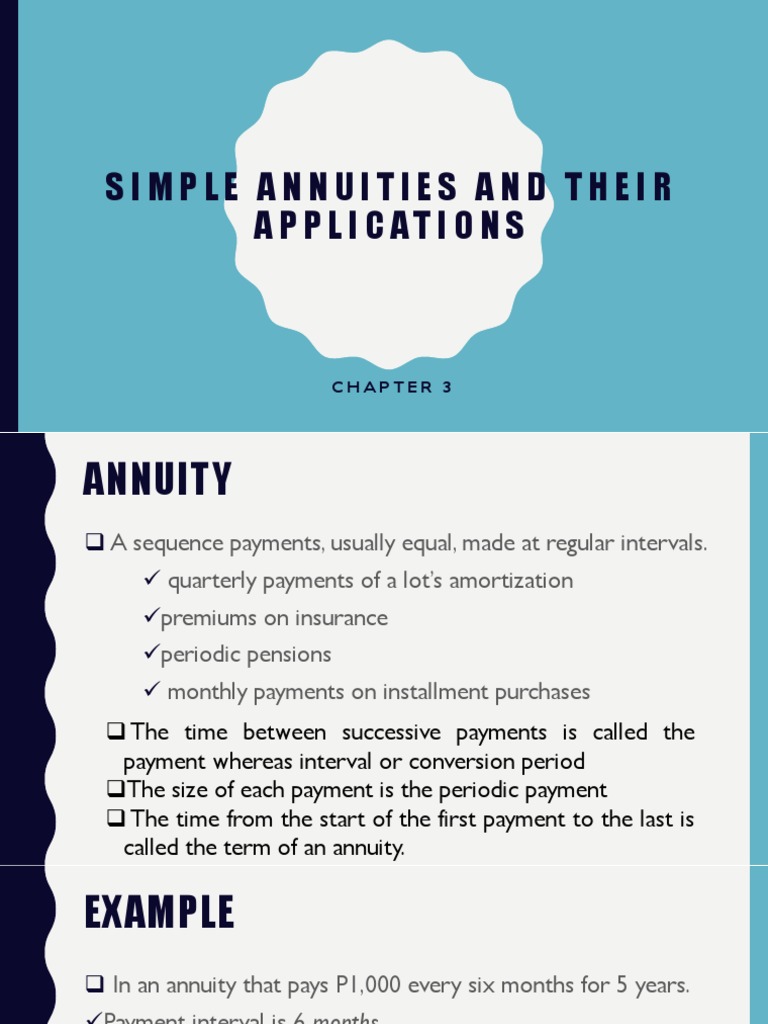 Simple Annuities and Their Applications | PDF | Present Value ...