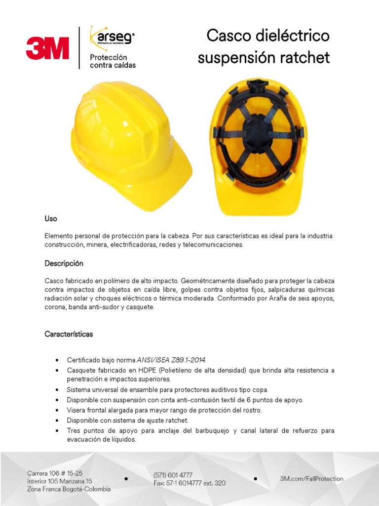Casco Dieléctrico: Especificaciones y Uso | PDF | Casco | Materiales
