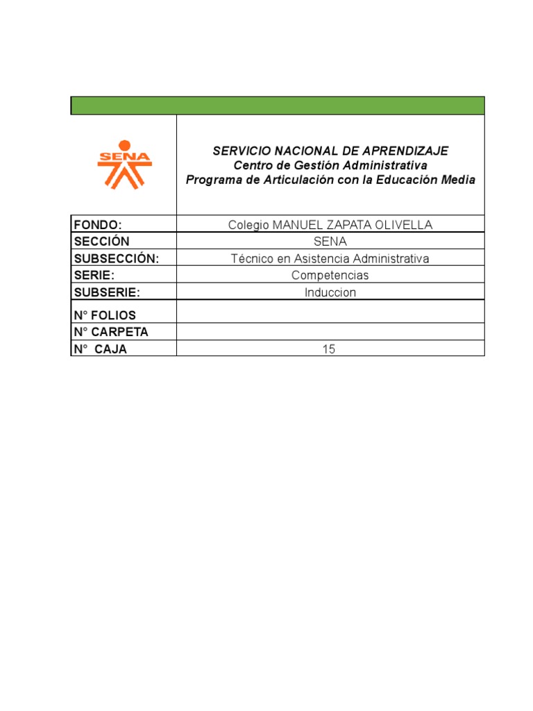 Rótulos para Documentos SENA | PDF | Finanzas y dinero