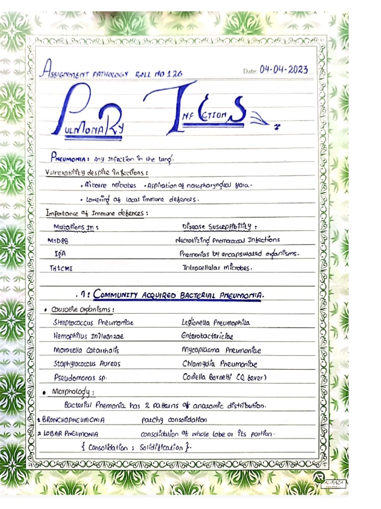 Pathology Assignment | PDF