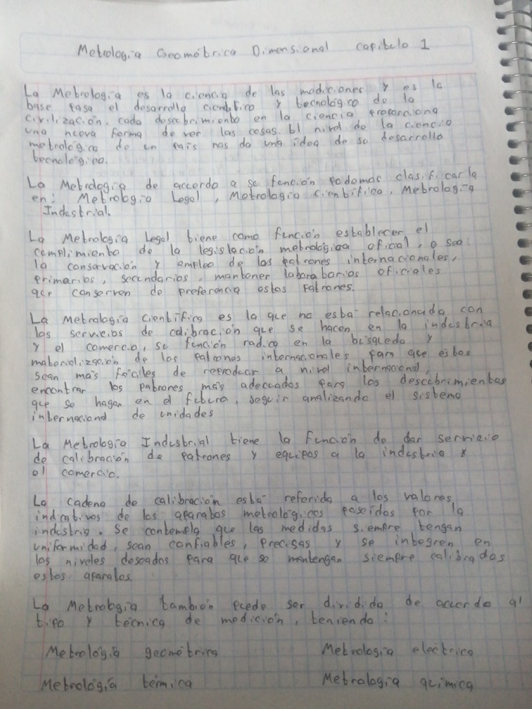 Metrología Geométrica Dimensional Capítulo 1 | PDF