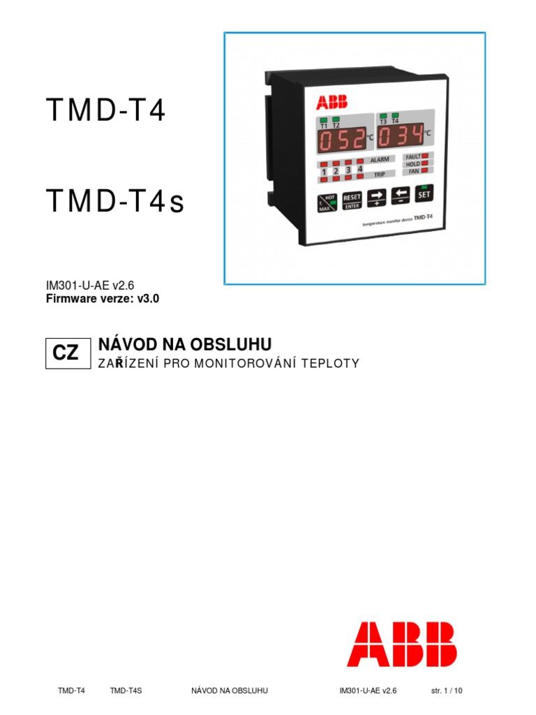 TMD-T4, TMD-4S - Manual v2.6 - Cs | PDF