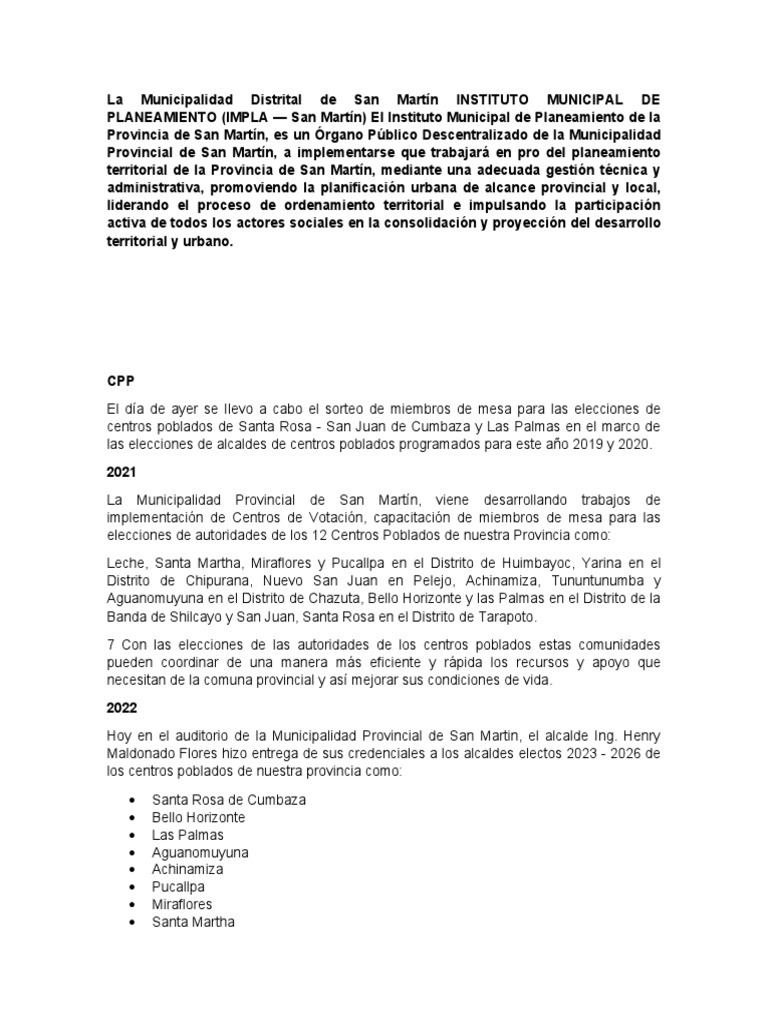 La Ley de Bases de La Descentralización Es Una Normativa Que Busca ...