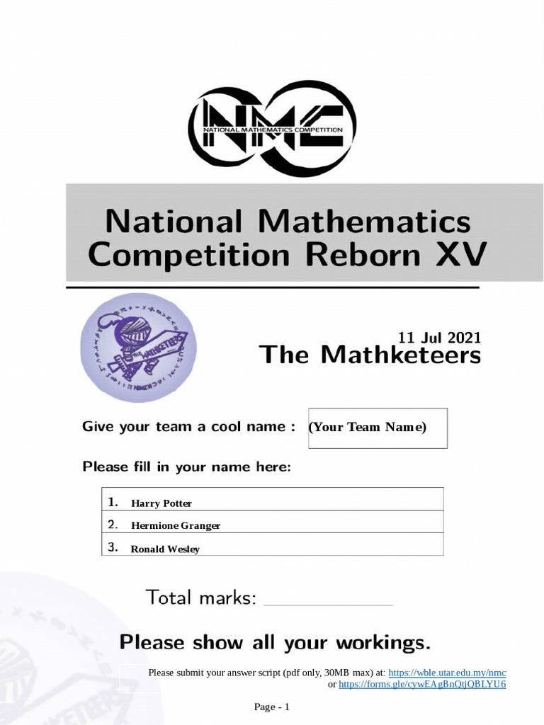 Mathketeers Answer Script Pdf Finance And Money Management 