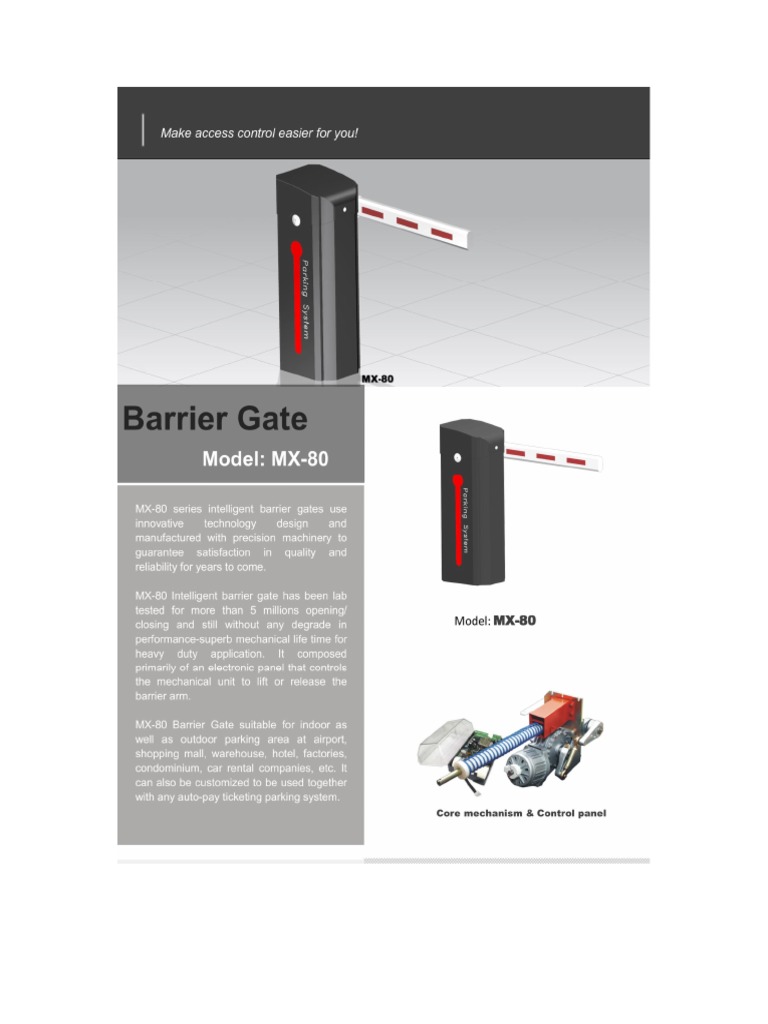 Barrier Gate MX80 | PDF