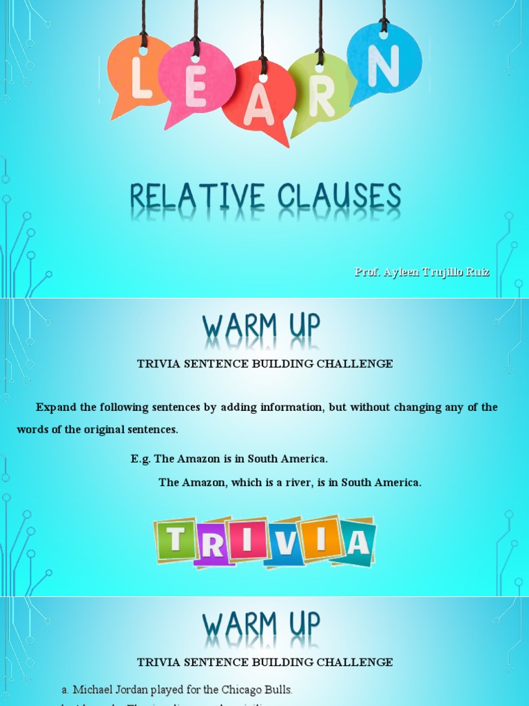 Unit 8 Relative Clauses | PDF