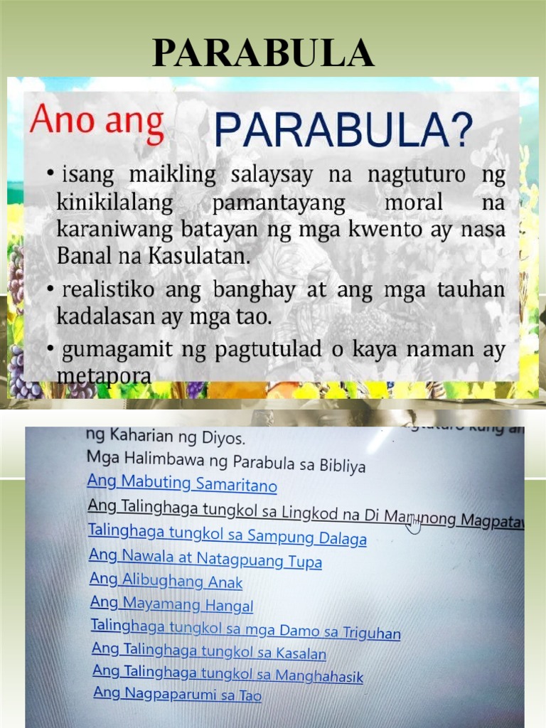 ANG ALIBUGHANG ANAK parabula-FIL.10 | PDF