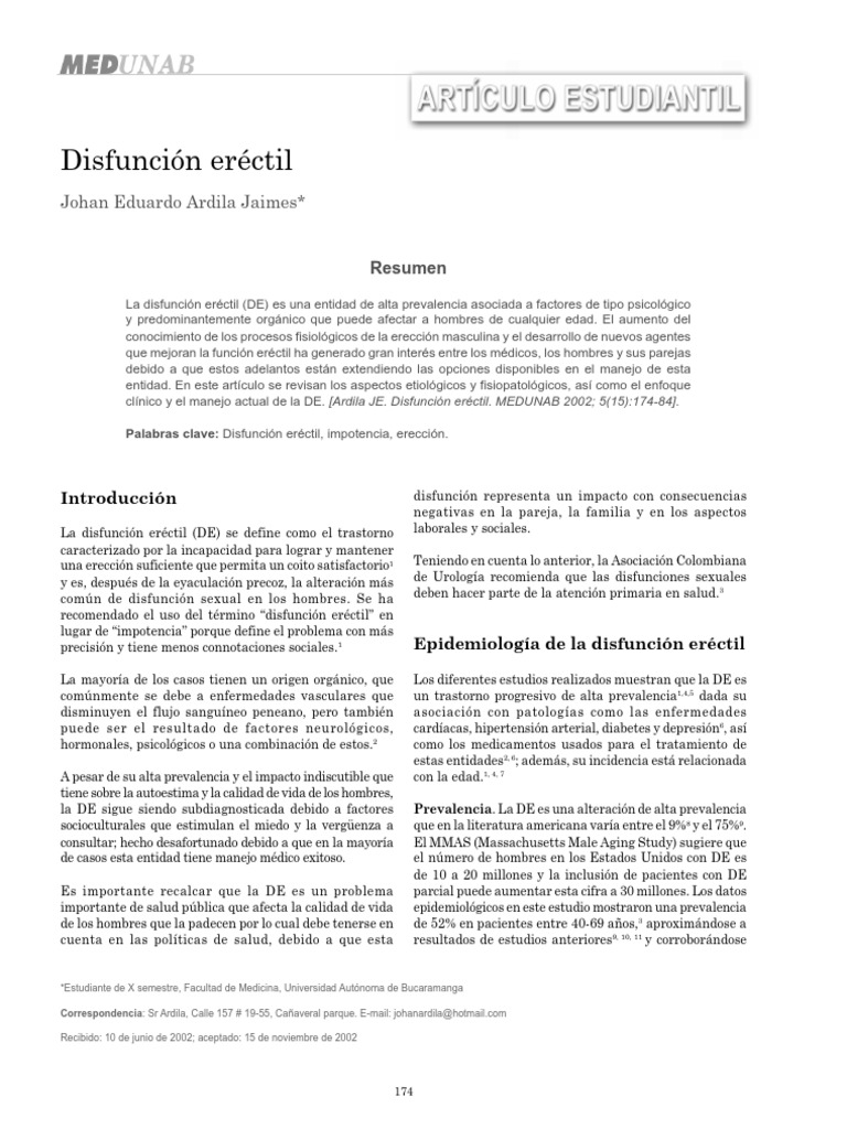 Disfuncion Erectil | PDF