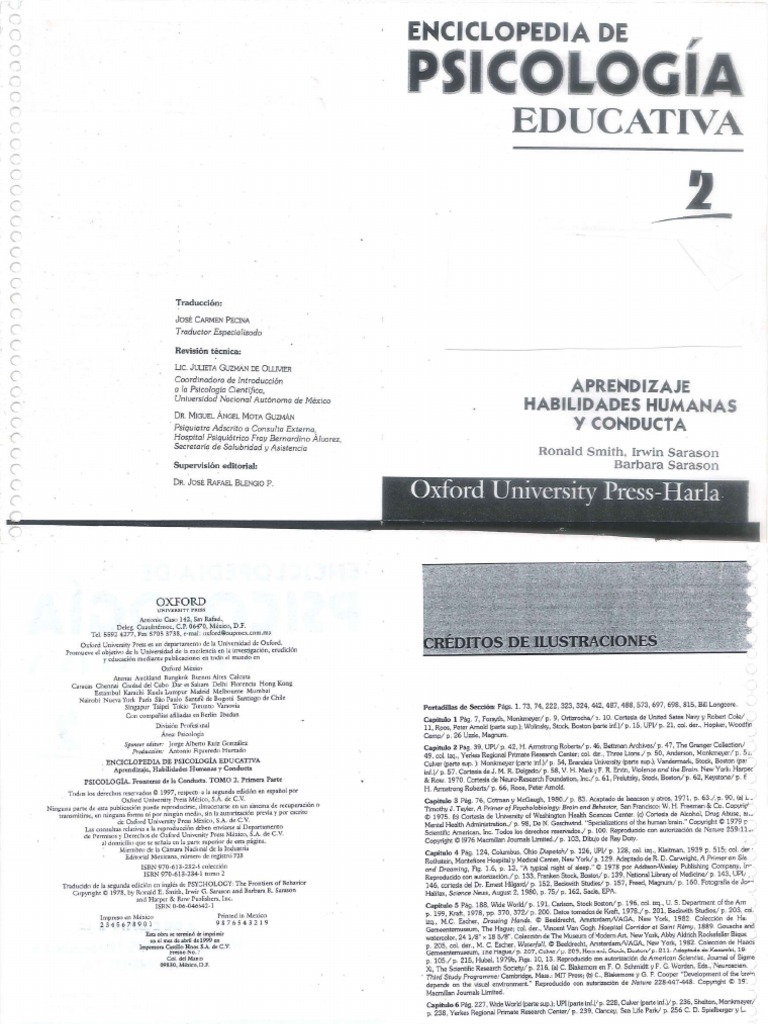 ENFOQUES PSICOLOGICOS Smith y Sarason | PDF